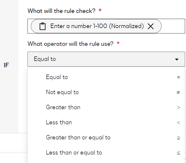 Configuration Details for Complex Branching Rules