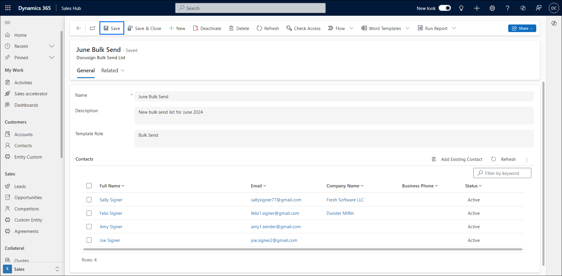 Send Multiple Envelopes with Bulk Send (for Users)