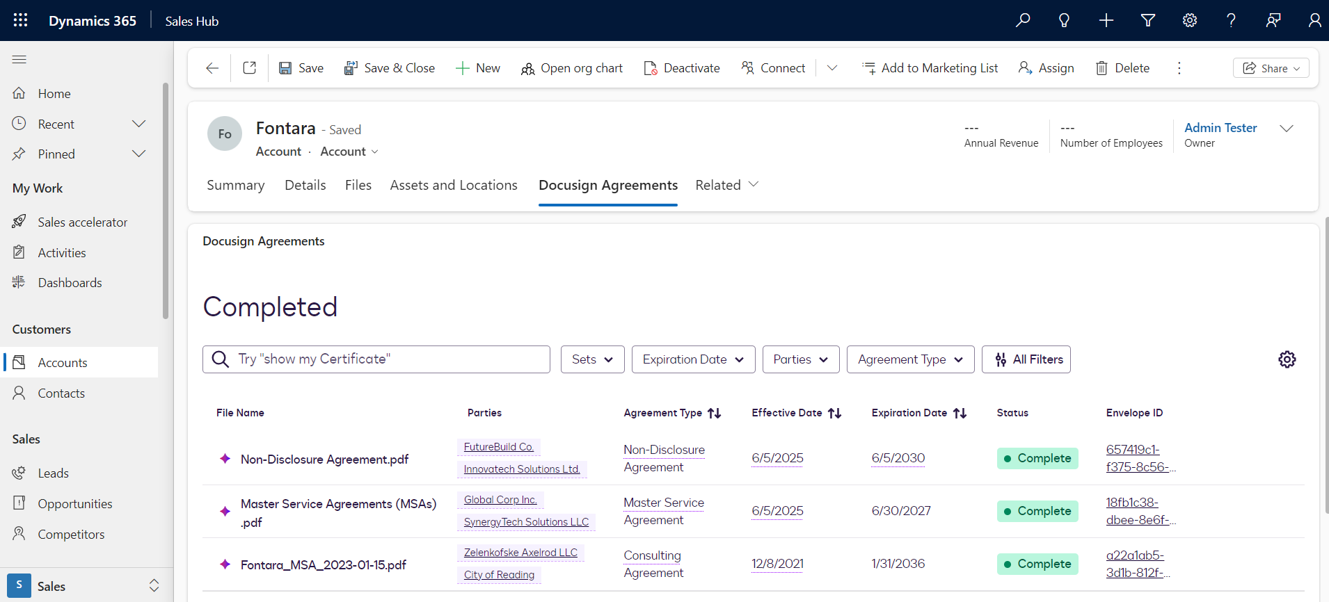 Docusign Navigator for Microsoft Dynamics 365