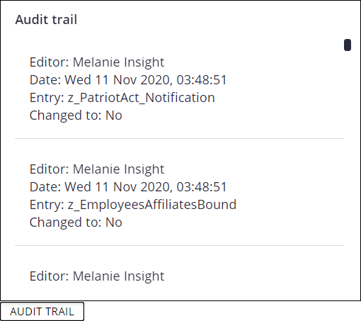 View Audit Trail
