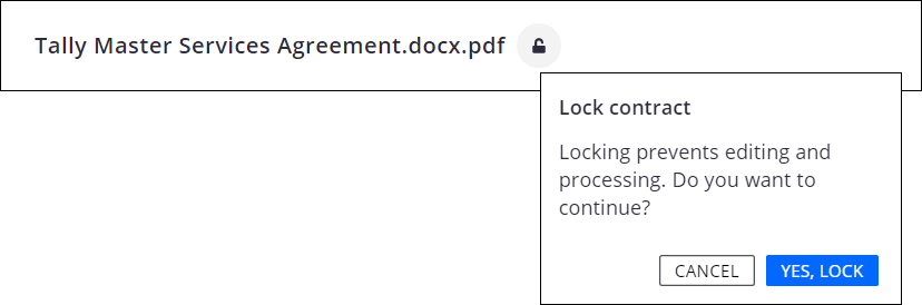 Lock and Unlock a Contract from the Document Detail View